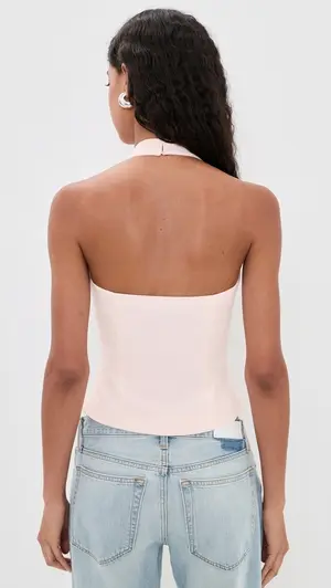 Endless Rose Halter Tie-up Detail Top