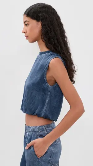 Rag & Bone Miramar Satin Mica Bubble Top