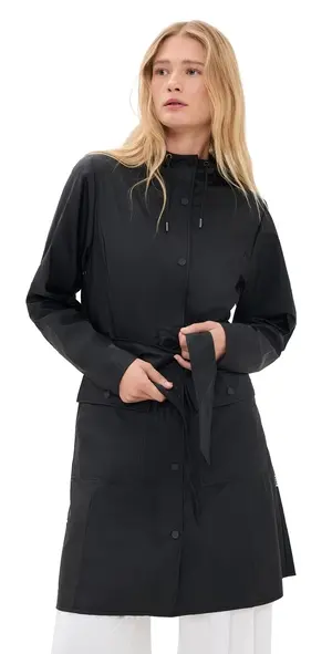 Rains Curve Long Jacket W3 - Black
