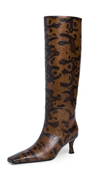 Proenza Schouler Trap Boots In Embossed Python