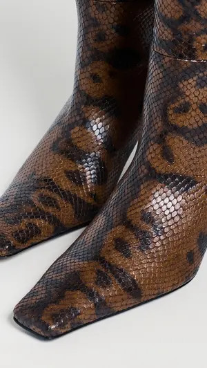 Proenza Schouler Trap Boots In Embossed Python
