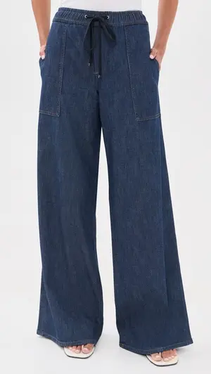 7 For All Mankind Utility Wide Leg Pull-on Pants