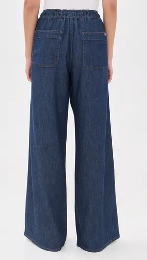 7 For All Mankind Utility Wide Leg Pull-on Pants