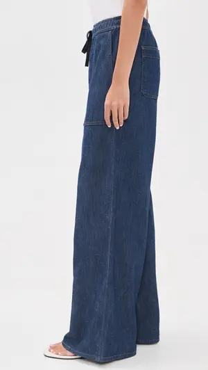 7 For All Mankind Utility Wide Leg Pull-on Pants