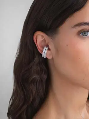 EMILY P. WHEELER Double Ear Cuff With Diamonds In Gold