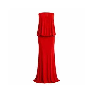 MAISON DE GALA Valerie Crimson Maxi Dress - Red