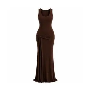MAISON DE GALA Serena Mocha Maxi Dress - Brown