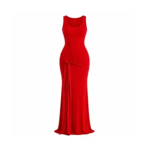 MAISON DE GALA Serena Crimson Maxi Dress - Red