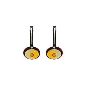 GISSA BICALHO Acrylic Handmade Earring Orbits Long Mustard - Yellow