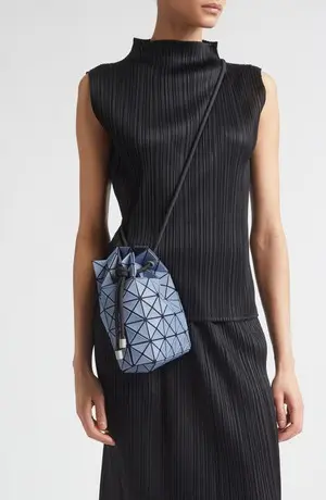 Issey Miyake Wring Denim Drawstring Bucket Bag