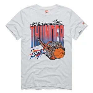 HOMAGE Oklahoma City Thunder On Fire Tri-blend T-shirt - Ash
