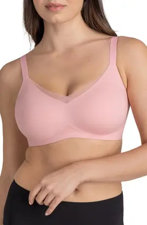 HONEYLOVE Liftwear Crossover Bra Pink Cloud