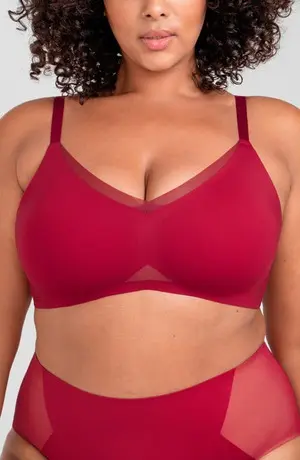 HONEYLOVE Liftwear Crossover Bra - Ruby