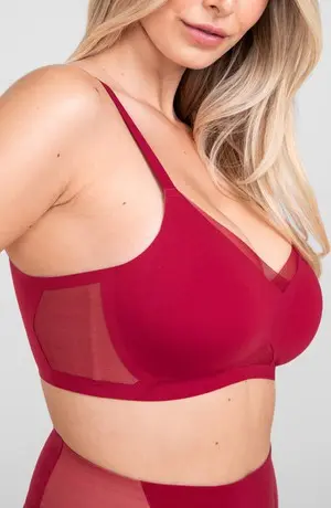 HONEYLOVE Liftwear Crossover Bra - Ruby