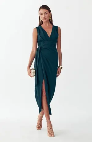 BWLDR Denny Midi Dress - Emerald