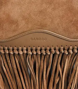 Sandro Leather-suede Fringe Shoulder Bag