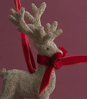 Harrods Microbead Reindeer Tree Decoration