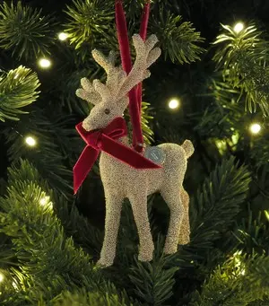 Harrods Microbead Reindeer Tree Decoration