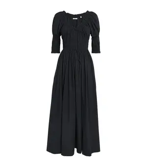 DÔEN Organic Cotton Ischia Midi Dress - Black