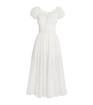 DÔEN Organic Cotton Quinn Midi Dress - Ivory