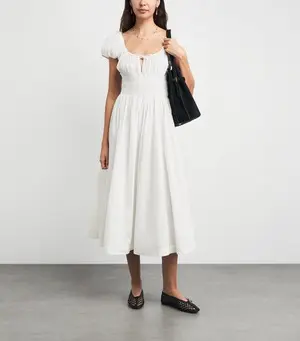DÔEN Quinn Organic Cotton Midi Dress - Ivory