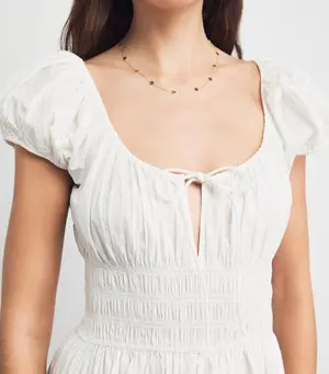 DÔEN Quinn Organic Cotton Midi Dress - Ivory