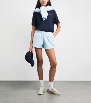 SPORTY & RICH Cotton Syracuse T-shirt - Navy