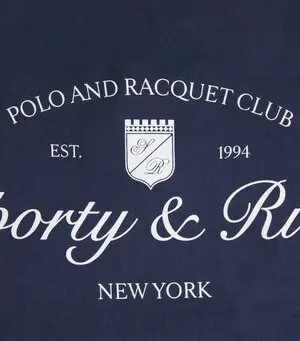 SPORTY & RICH Cotton Syracuse T-shirt - Navy