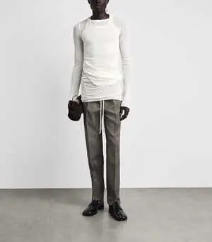 Rick Owens Rib Ls Long-sleeve T-shirt - White