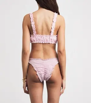 Simkhai Gingham Seersucker Bikini Bottoms