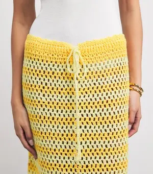 Simkhai Crochet Stripe Welles Midi Skirt