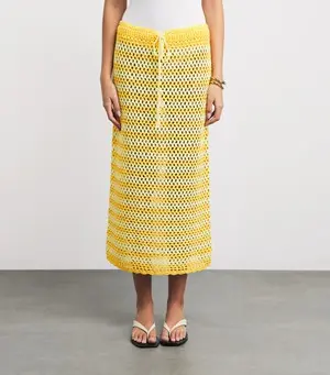 Simkhai Crochet Stripe Welles Midi Skirt