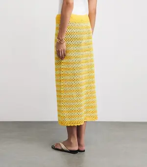 Simkhai Crochet Stripe Welles Midi Skirt