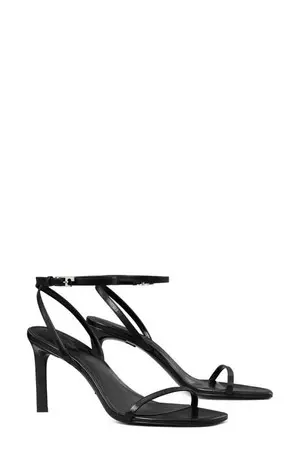Tory Burch Gigi Leather Heeled Sandals - Black