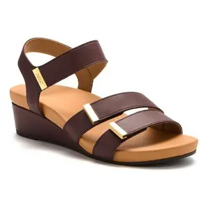 ABEO Riviera Ii Wedge Sandals With Adjustable Straps - Brown
