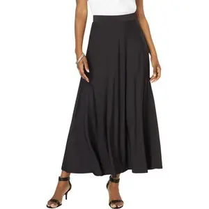Roaman's Ultrasmooth® Fabric Maxi Skirt - Black