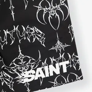 FLY BY NIGHT Normandie Shorts With Cybersigilism Print