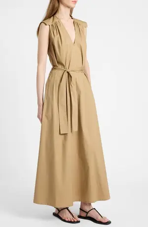 Santorelli Niu Cap Sleeve Maxi Dress - Chai