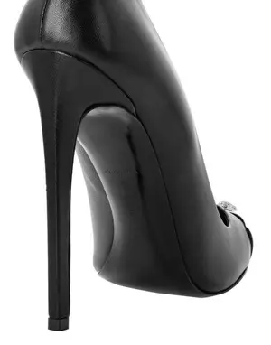 Philipp Plein Leather Decollete Hi-heels With Skull Embellishment
