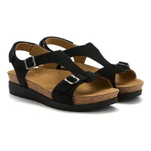 ABEO Algarve Buckle Sandal - Black
