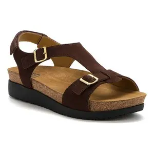 ABEO Algarve Buckle Sandals - Chocolate