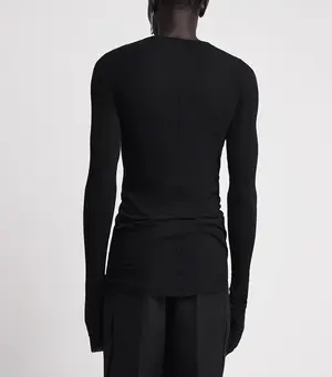 Rick Owens Rib Ls Long-sleeve T-shirt - Black