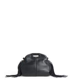Maje Miss M Mini Leather Top-handle Bag - Black