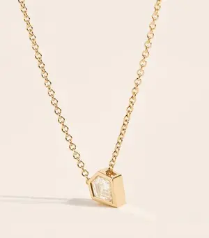AZLEE Shield Diamond Trace Chain Necklace