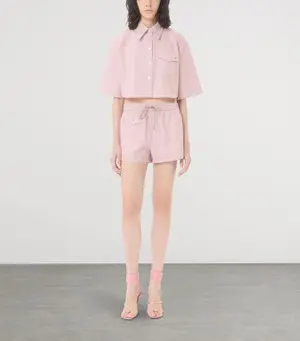 Valentino Garavani Gingham Check Cotton Shorts