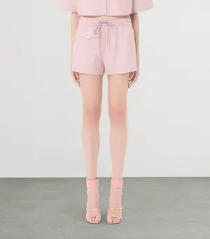 Valentino Garavani Gingham Check Cotton Shorts