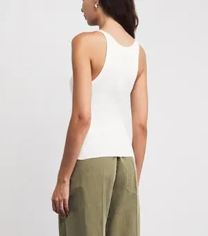 Eterne Cotton Ribbed Cami Top