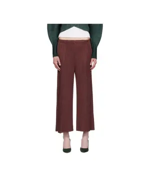 PLEATS PLEASE BY ISSEY MIYAKE Wide-leg Flared Trousers - Red