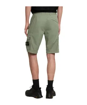 Stone Island Stretch Cotton Logo Patch Shorts