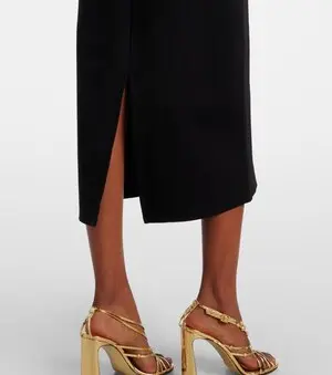 Staud Brooke Embellished Strapless Midi Dress